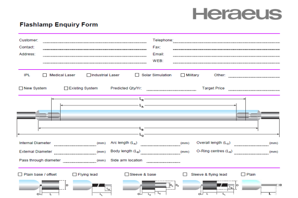 Arc + Flash - Flash lamp enquiry form