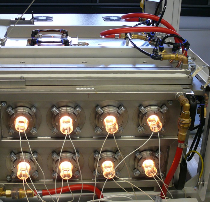 Infrared heating in a vacuum